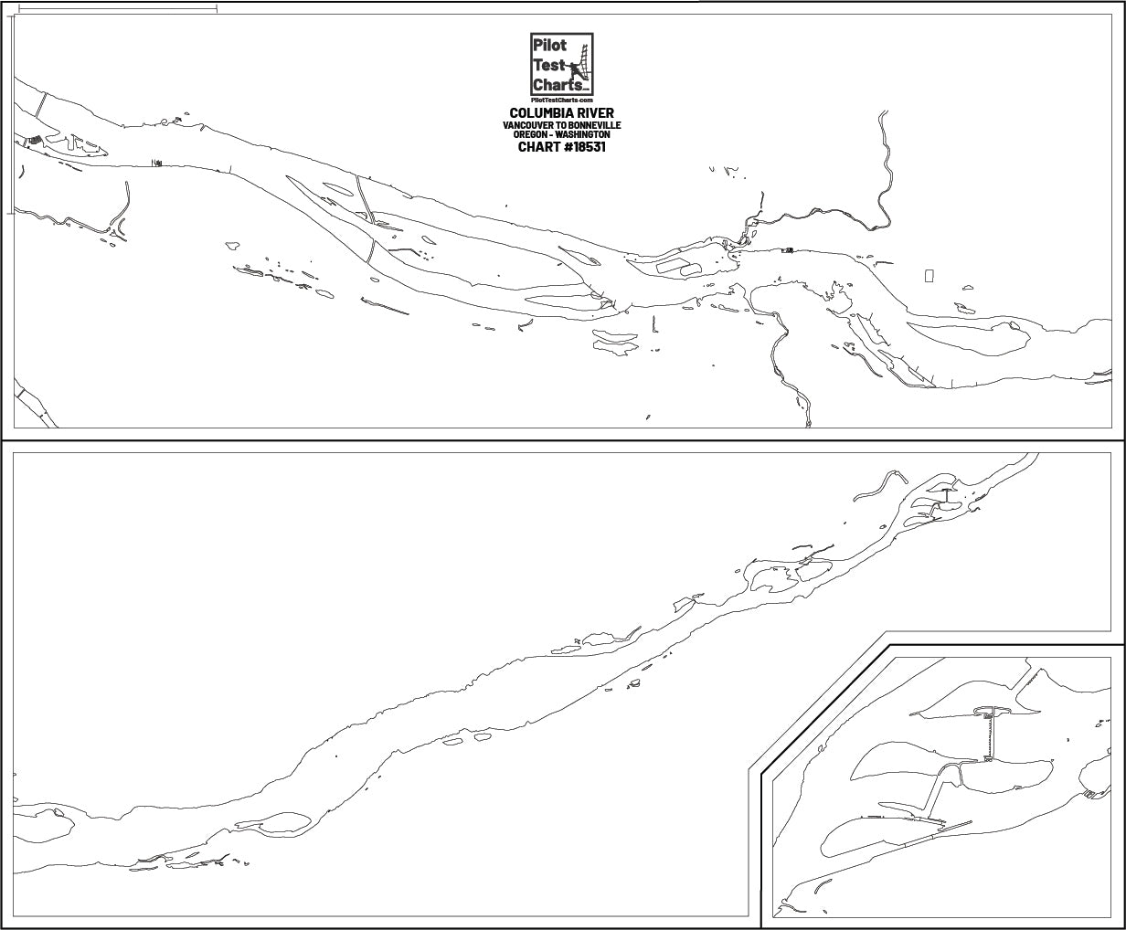 #18531 Columbia River, Vancouver to Bonneville, Oregon - Washington Ch ...