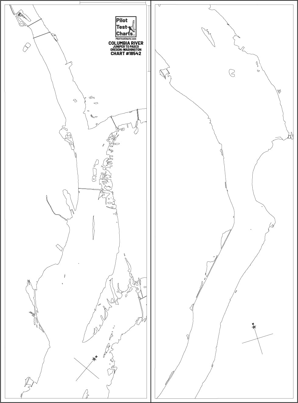 #18542 Columbia River, Juniper to Pasco, Oregon-Washington Chart ...