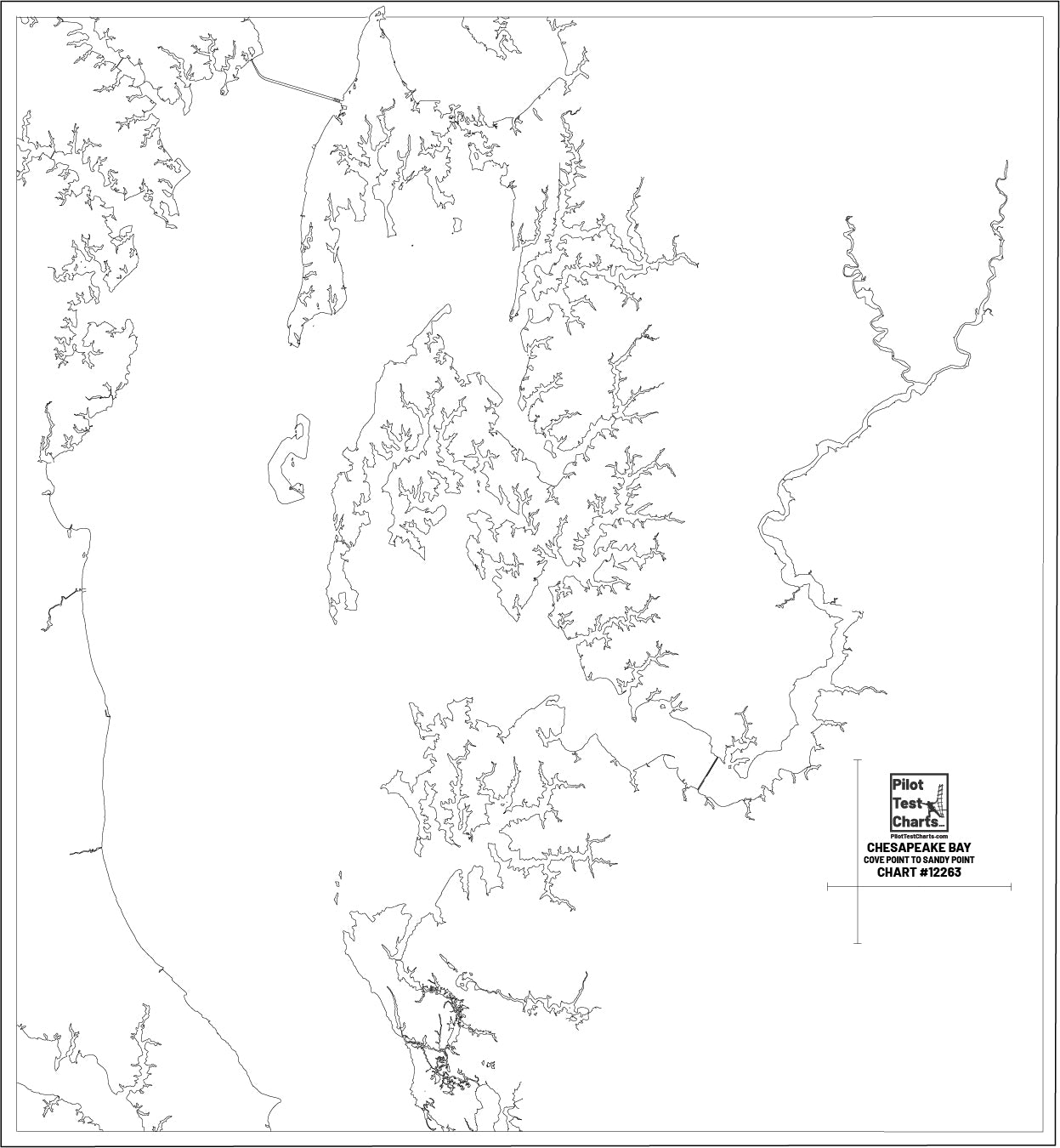 #12263 Chesapeake Bay, Cove Point to Sandy Point Chart – Pilot Test Charts