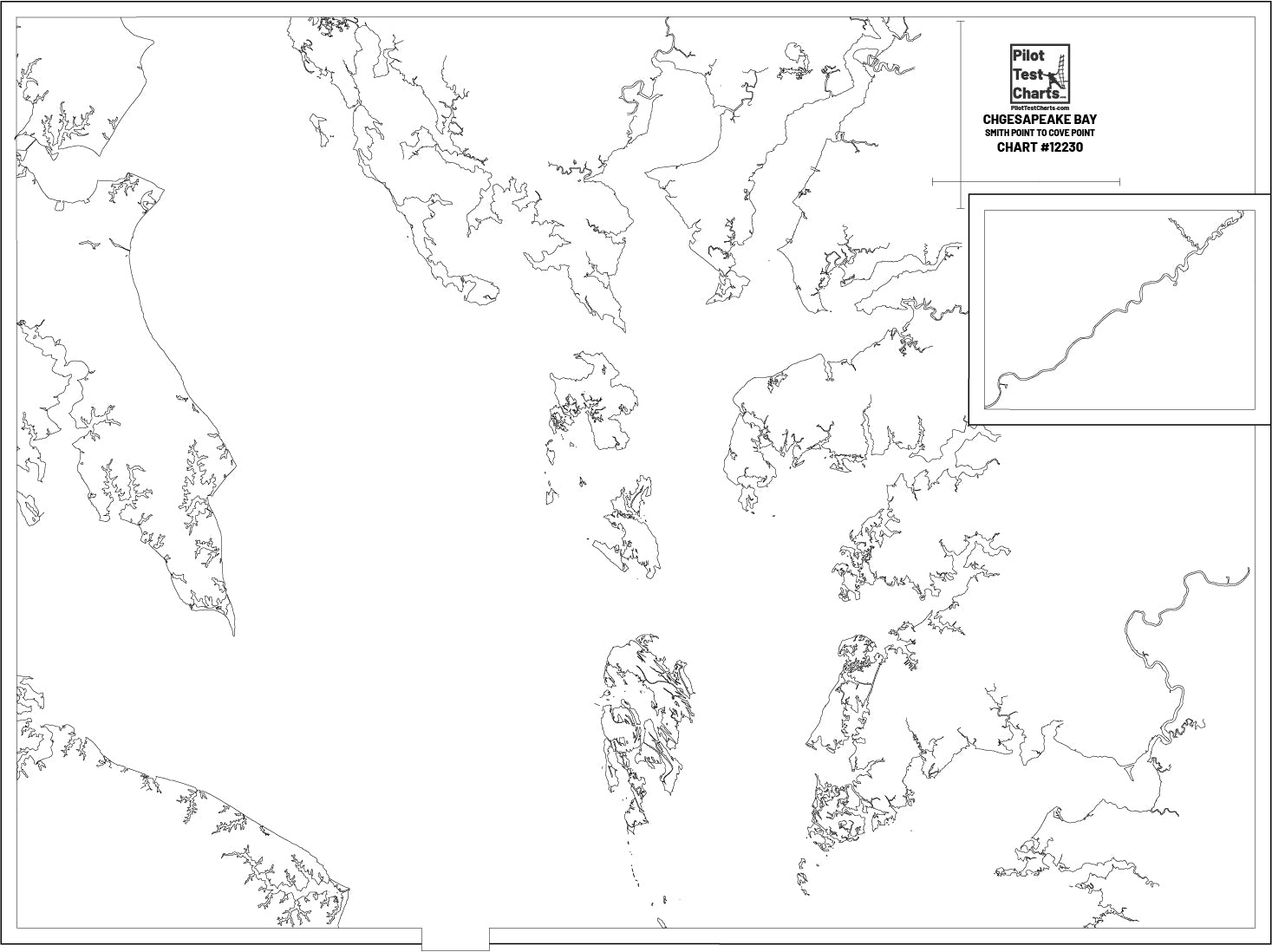 #12230 Chesapeake Bay, Smith Point to Cove Point Chart – Pilot Test Charts