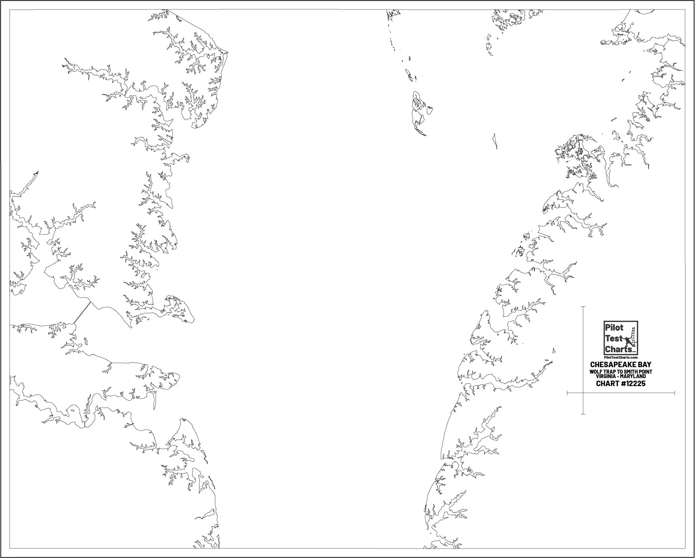 #12225 Chesapeake Bay, Wolf Trap to Smith Point Chart – Pilot Test Charts