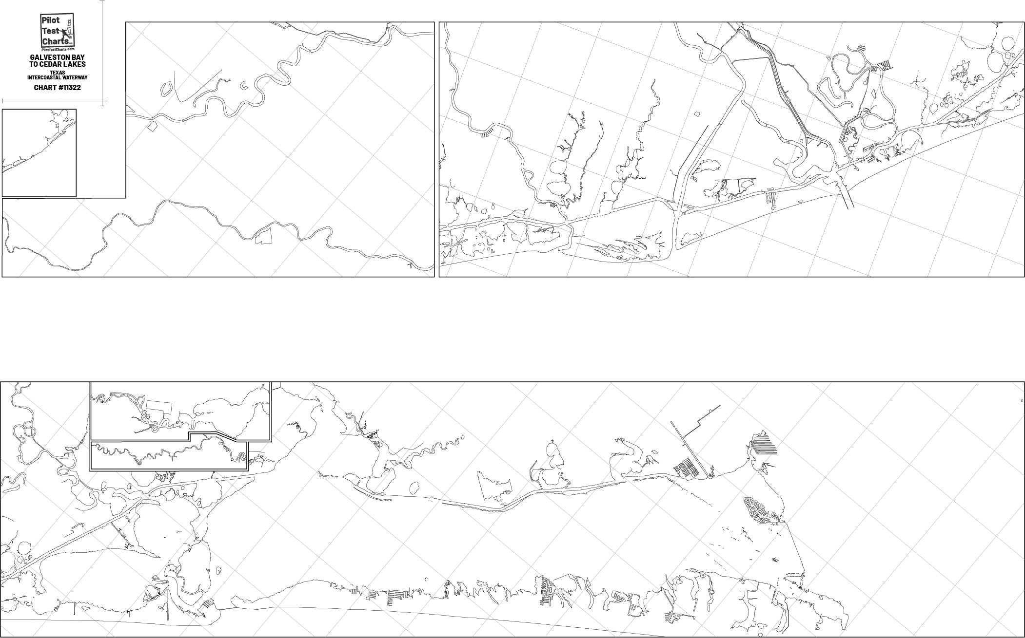 #11322 Galveston Bay to Cedar Lakes, Texas ICW Chart – Pilot Test Charts