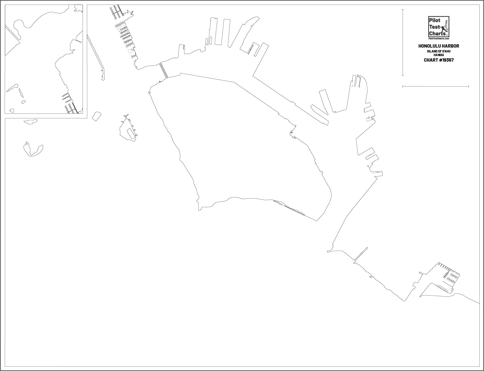 #19367 Honolulu Harbor, Island of Oahu Chart – Pilot Test Charts
