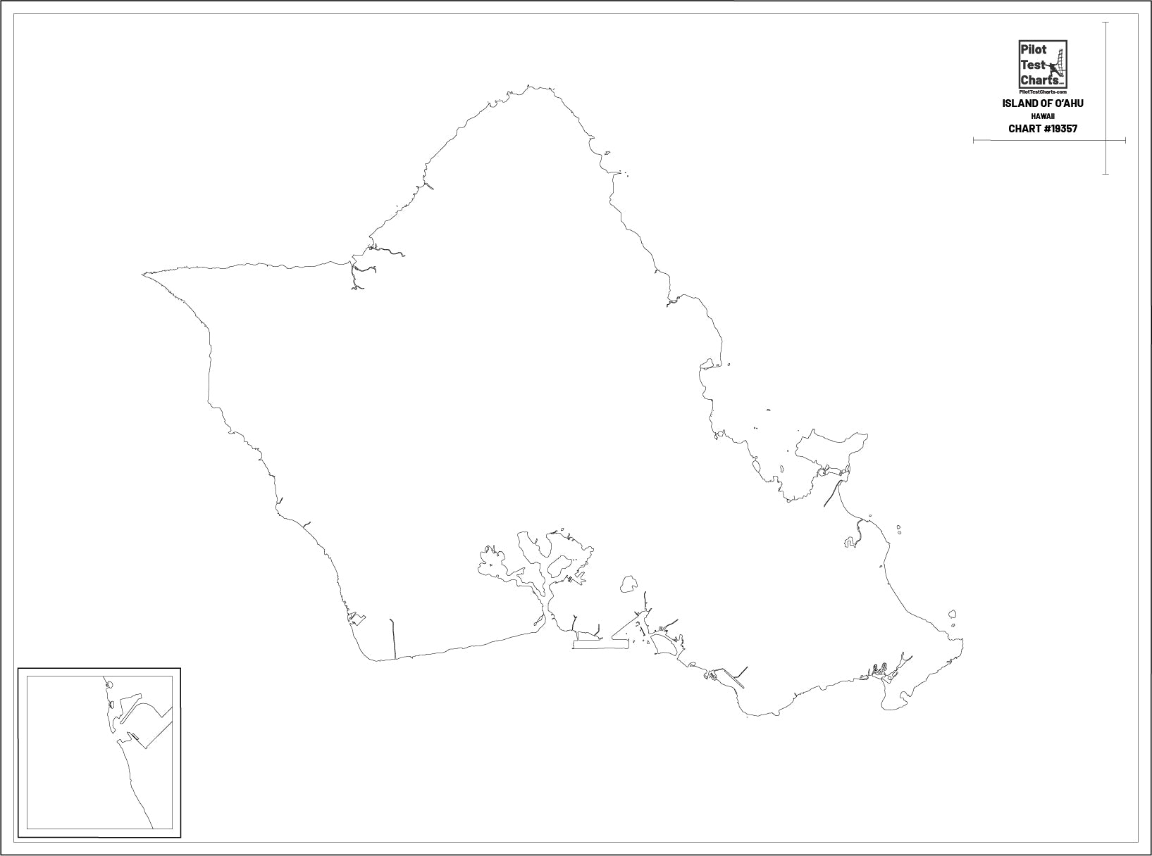 Island of O'ahu, Hawaii, Chart #19357 – Pilot Test Charts