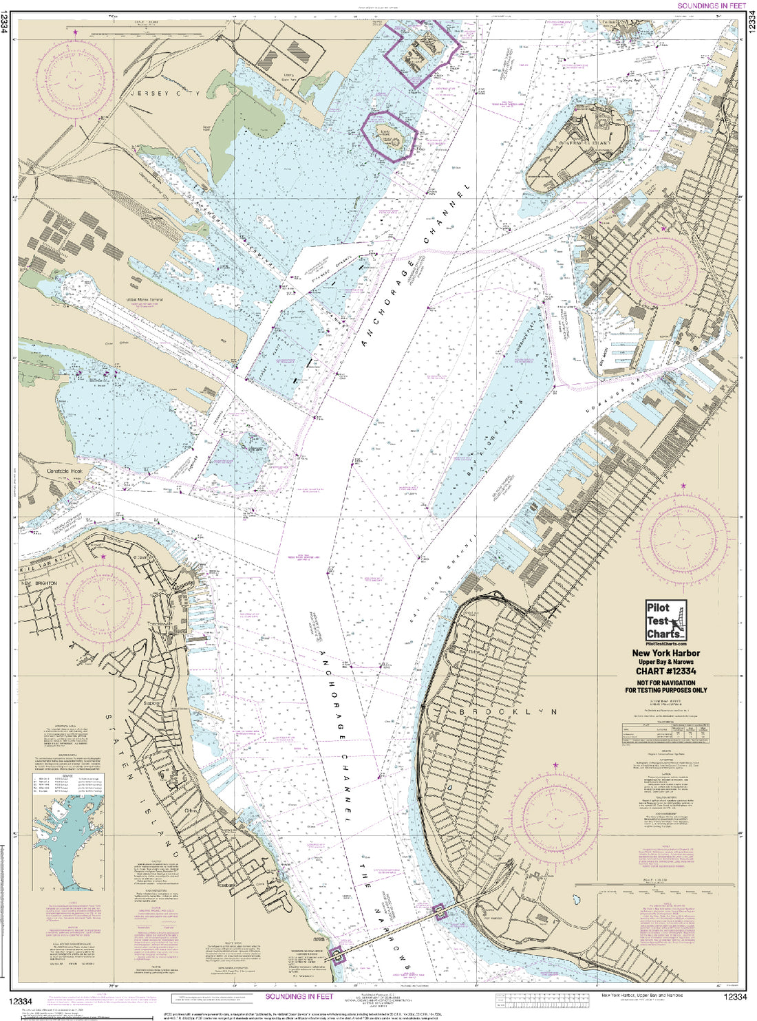 #12334 New York Harbor Chart – Pilot Test Charts