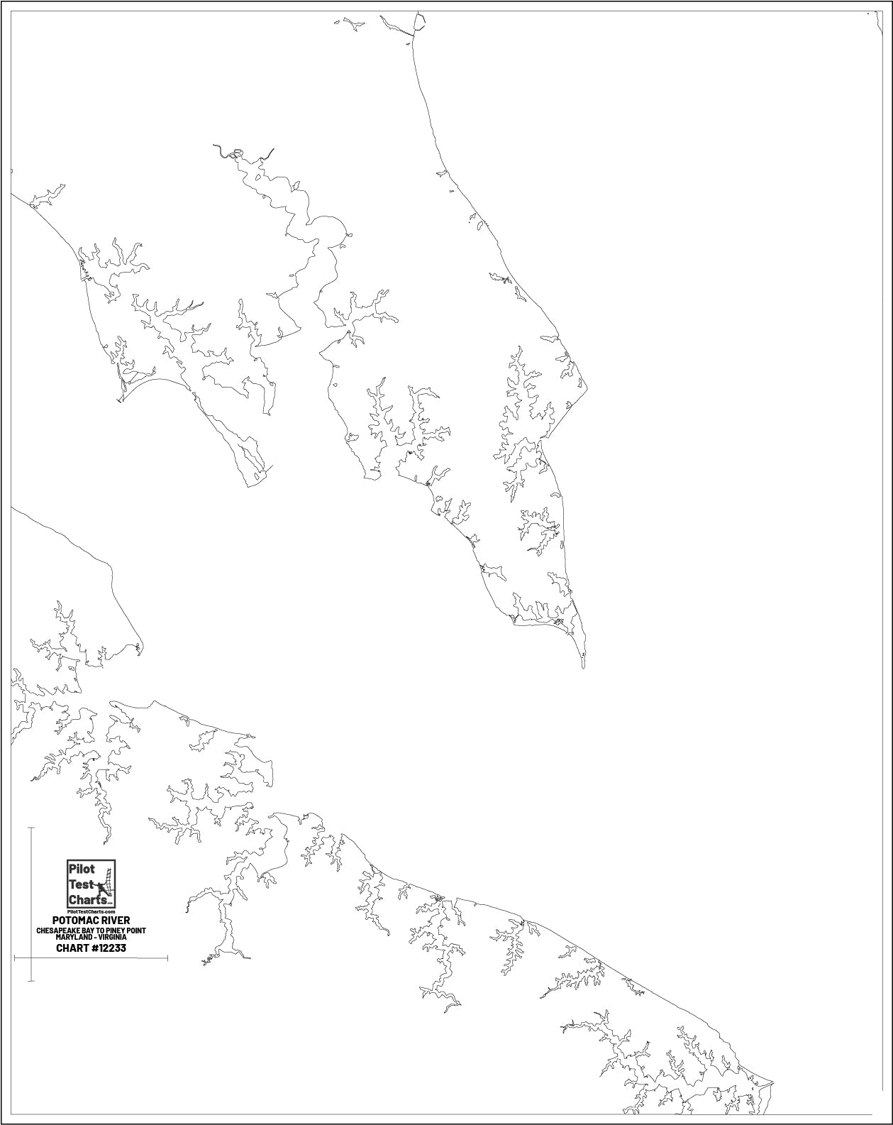 #12233 Potomac River, Chesapeake Bay to Piney Point Chart – Pilot Test ...
